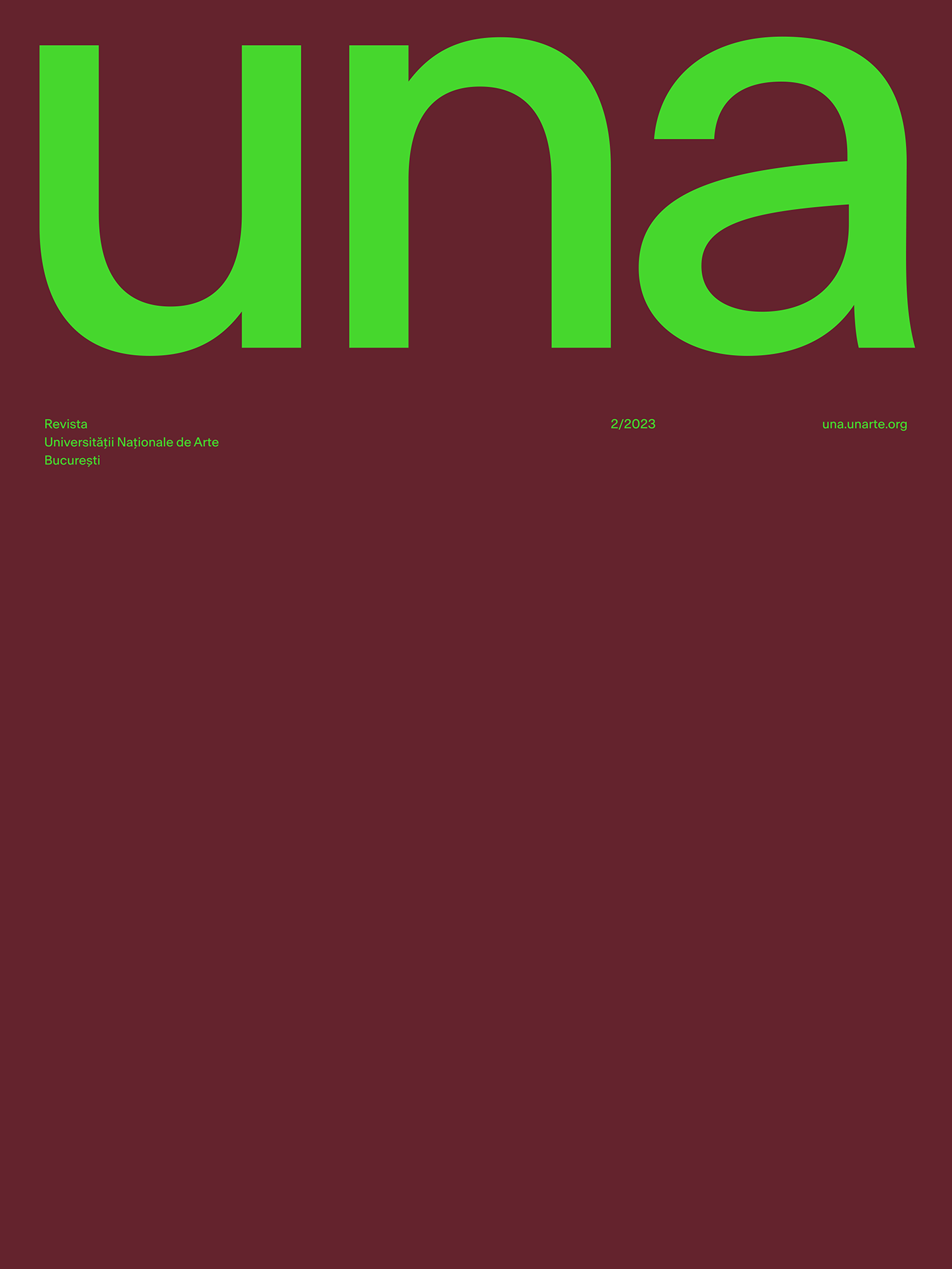 una Journal - Universitatea Națională de Arte București